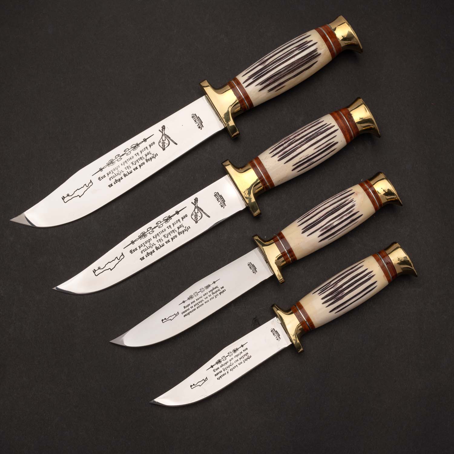 Στιλέτο μονόκοπο κοκκάλινο - Χειροποίητα Κρητικά Μαχαίρια | Blacksmith